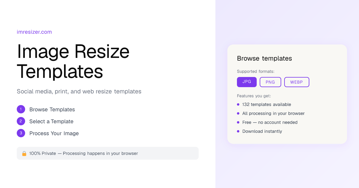 Image Resize Templates - 132 Free Tools | imresizer.com